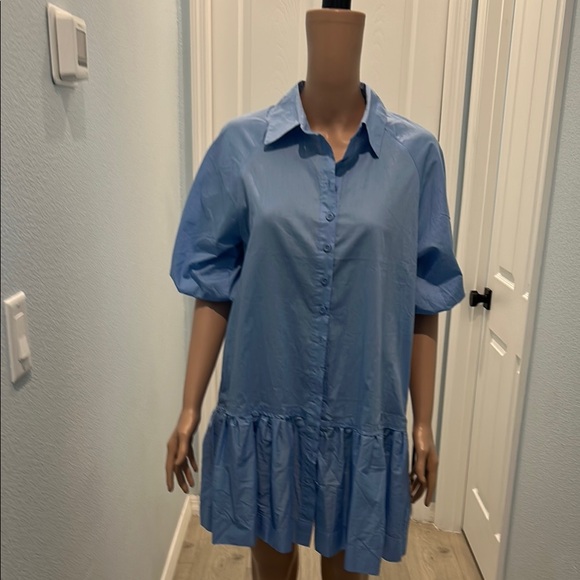 Dresses | Light Blue Collared Shirt | Poshmark